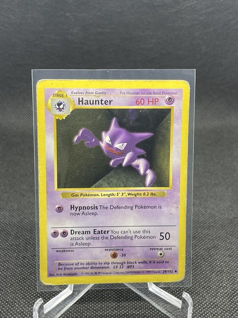 Pokémon TCG Haunter Base Set 29/102 Regular Shadowless Uncommon for ...