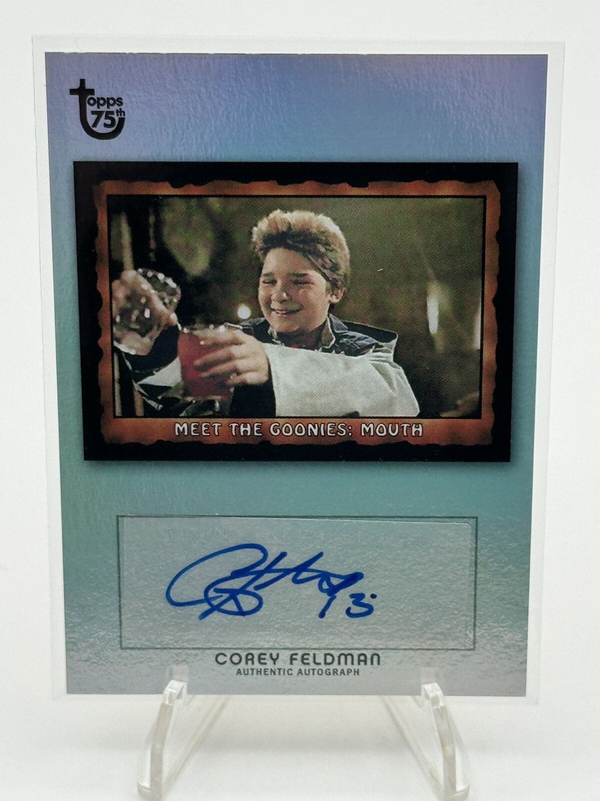 2013 Topps 75th Anniversary Corey Feldman Rainbow Foil Autograph- Print ...