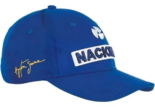 Ayrton Senna Nacional Hat Blue Boné Nacional Ayrton Senna Retro F1