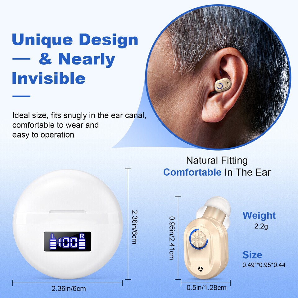 Hearing Aids In Ear Sound Voice Amplifier with Digital Display ...