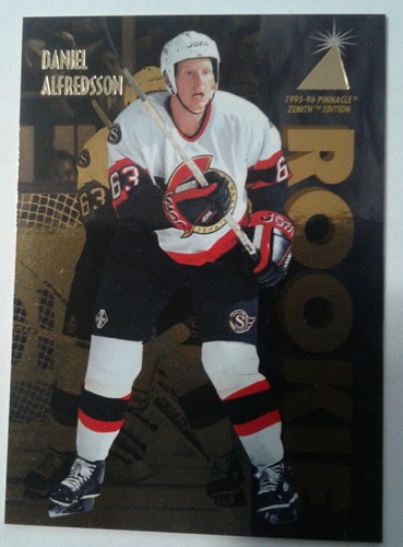 1995-96 Zenith Pinnacle #149 Daniel Alfredsson Rookie Ottawa Senators ...