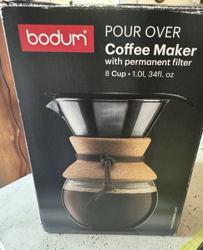 Bodum Pour Over 8 Cup Coffee Maker Mesh Perm. Filter 34 Fl. Oz ...