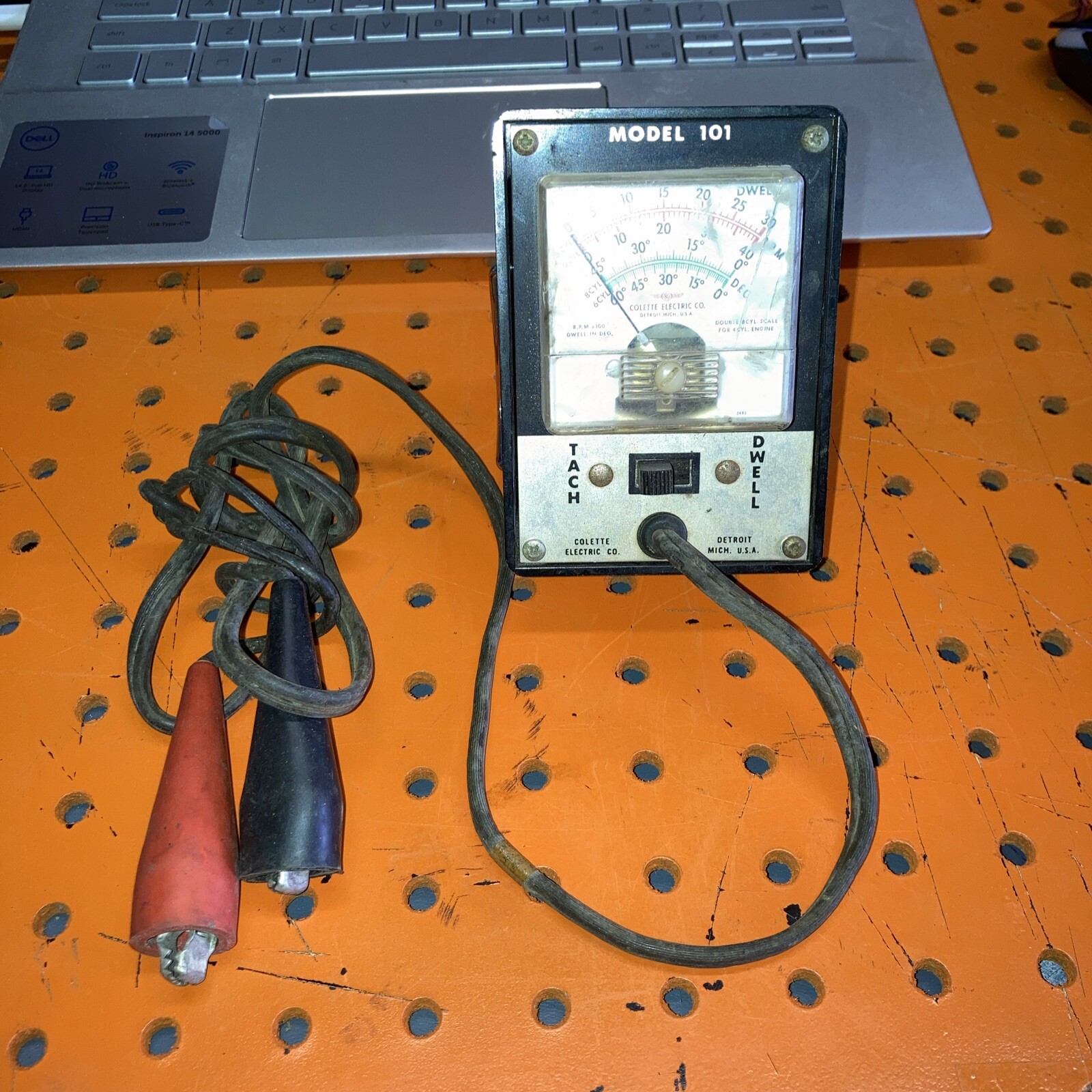 Rare Vintage Colette Electric Co. Combination Tach Dwell Meter Tester ...