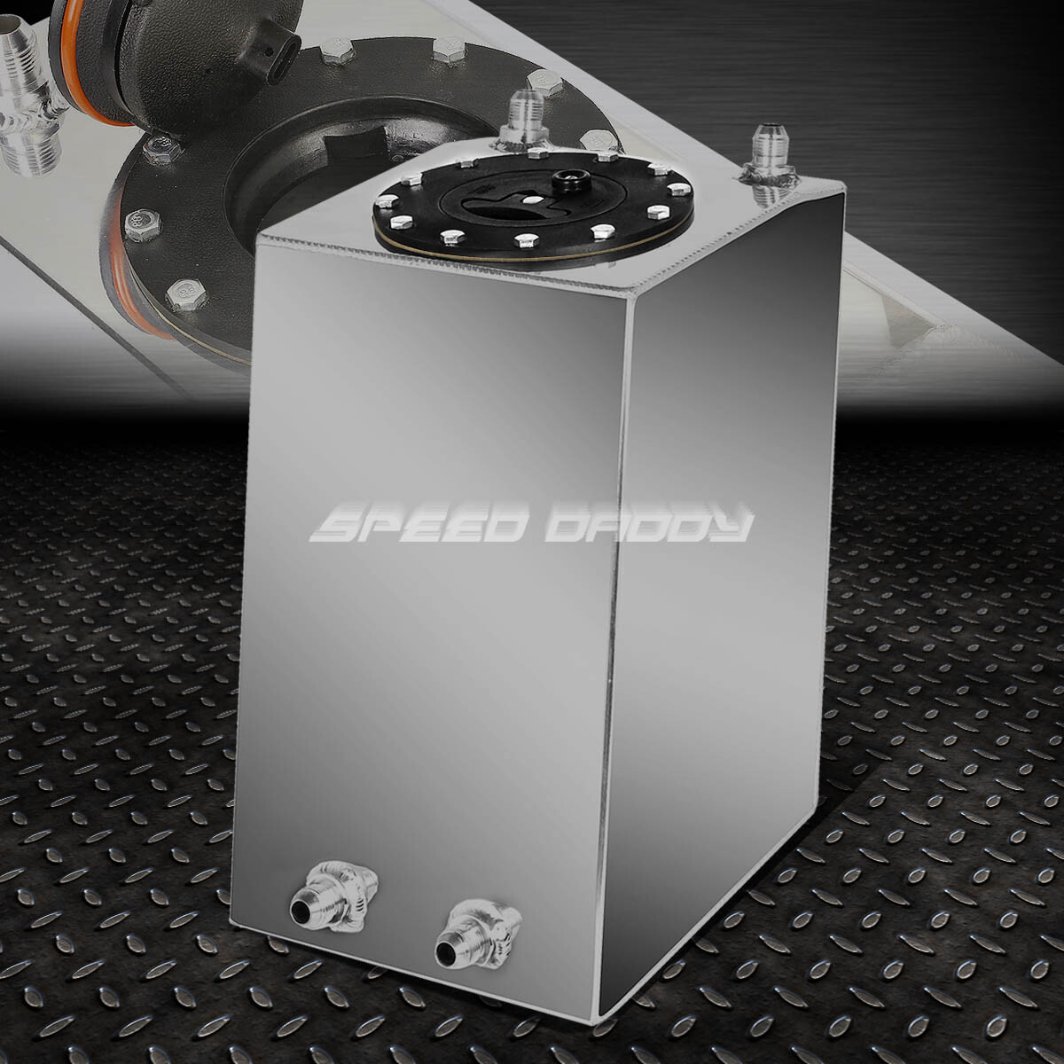 3 GALLON/11.35 LITER POLISHED CHROME ALUMINUM RACING DRIFT FUEL CELL ...