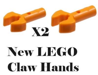 New LEGO Mechanical Hand Arm Lot of 2 Orange Antenna CLAW Pirate Robot ...