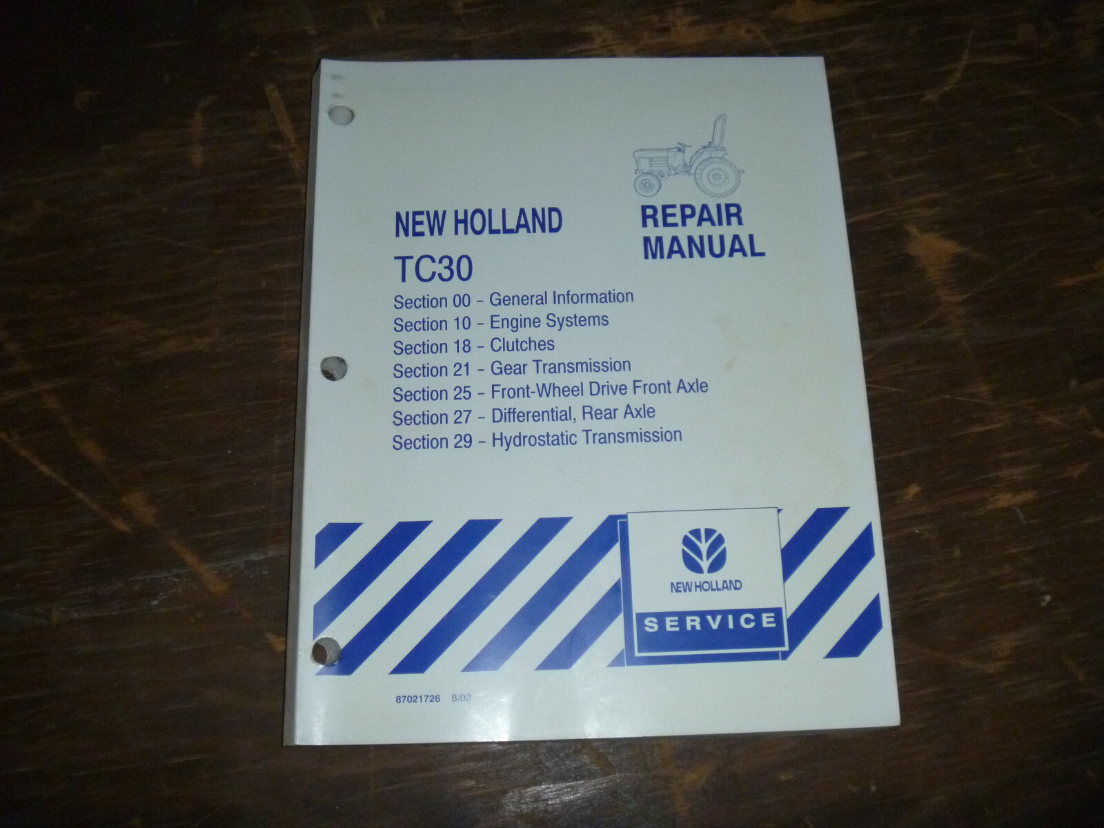 New Holland TC30 Tractor Engine Transmission Axle Shop Service Repair ...