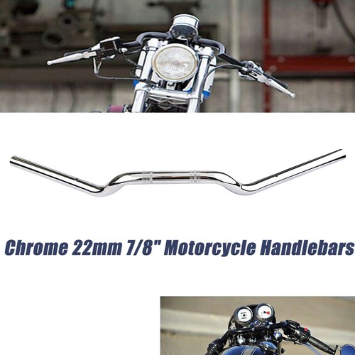 Chrome 7/8" 22mm Handlebars Drag Street/Off Road Bar For Harley Touring ...