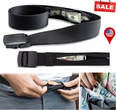 Men Anti Theft Travel Security Belt Nylon Military Tactical Hidden ...