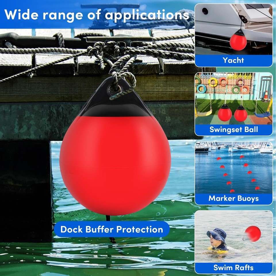 10/12/15 inch Boat Buoy Balls Anchor Buoy Float Round Boat Fenders ...