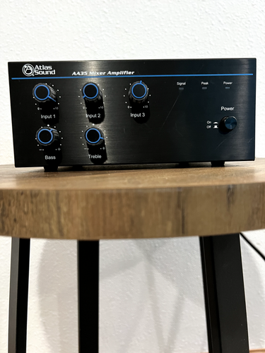 Atlas Sound AA35 Three Input Mixer Amplifier 3 Channel 35 Watt ...