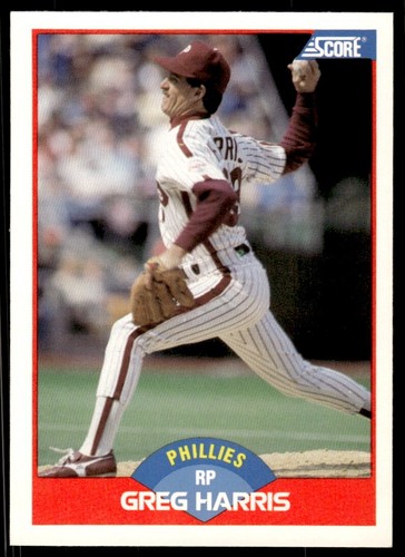 1989 Score Baseball Card Greg Harris Philadelphia Phillies #476 | eBay