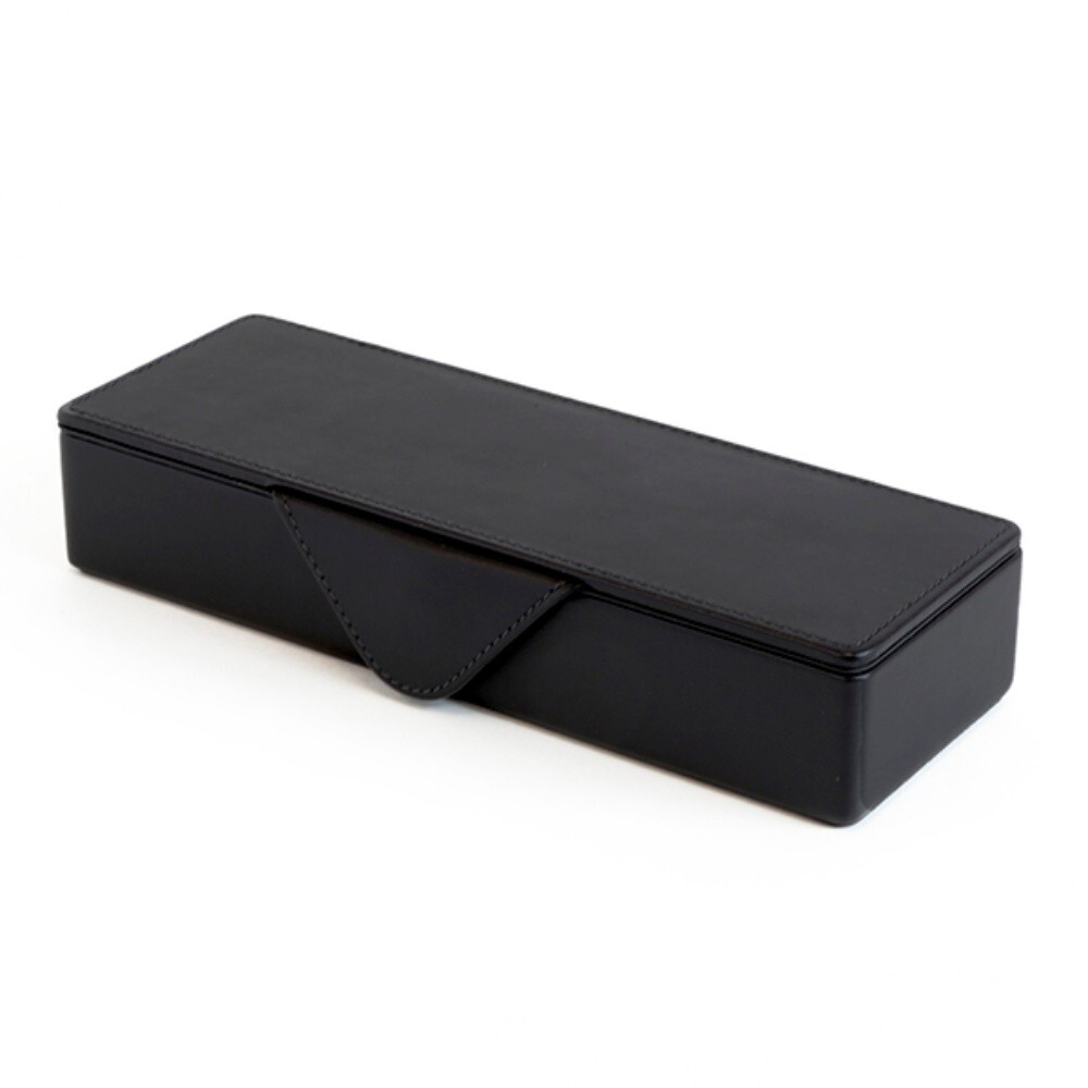 GINZA Itoya Kids Pencil Box Black Cowhide Leather 1 Door Type W3.2xH8 ...