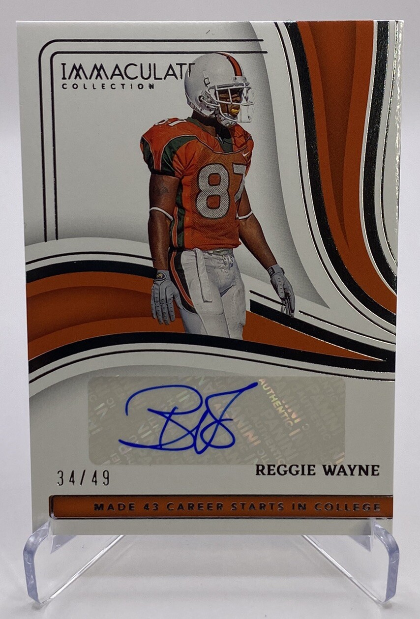 2023 Immaculate Reggie Wayne College Greats Signatures /49 -Hurricanes ...