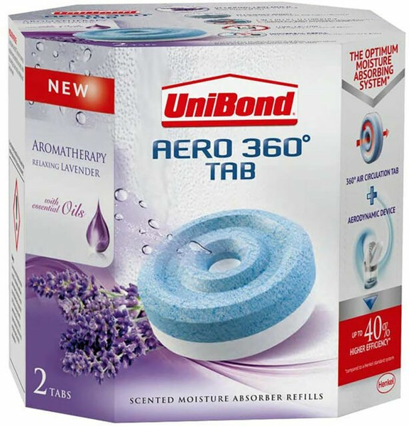 UniBond Aero 360 Lavender Refill Tablets 2 X 450g Moisture Absorber ...