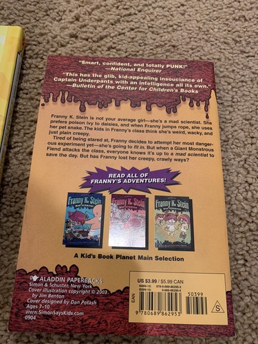 2 Youth Books: Frank Einstein & the Electro-Finger, Franny K Stein Mad ...