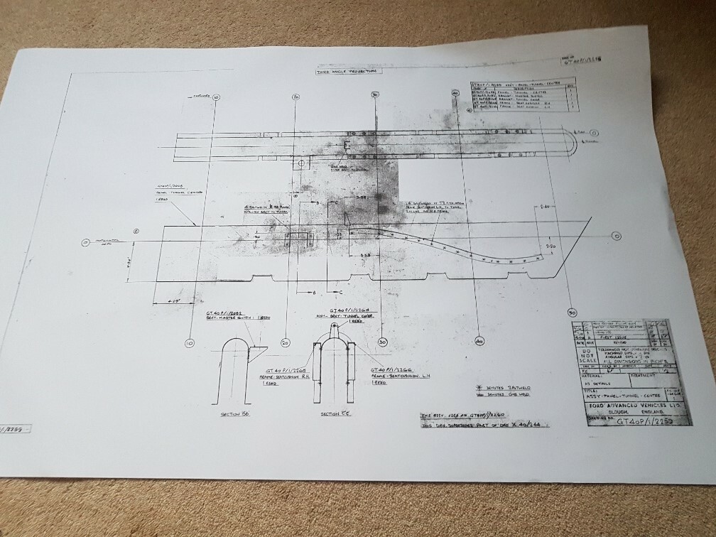 Ford GT40 Monocoque chassis plans set ot 4 | eBay