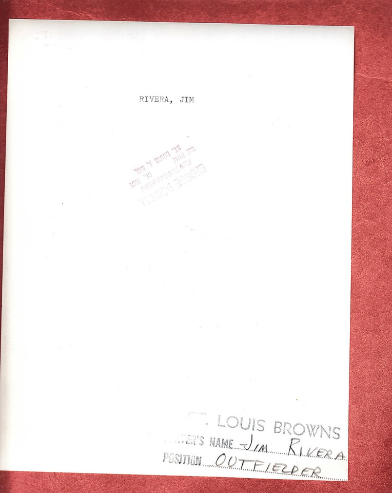 1952 ST LOUIS BROWNS TEAM ISSUE GLOSSY TYPE 1 JIM RIVERA ROOKIE | eBay