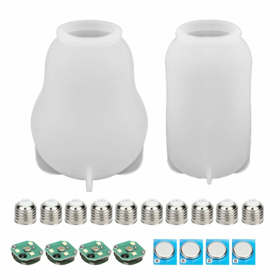 Silicone Resin DIY LED Light Bulb Molds Chip Base Cover Epoxy Making ...