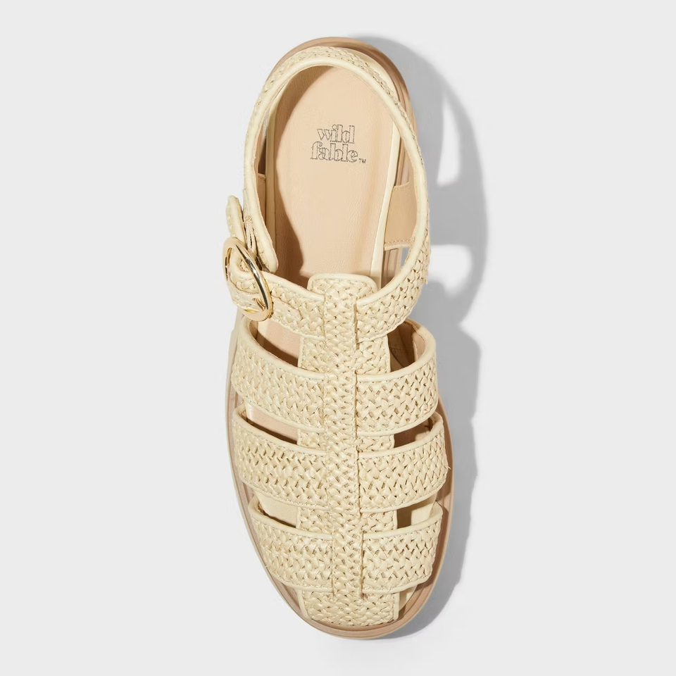 Women’s Elide Raffia Fisherman Platform Heels 6.5 Tan – New With Tags ...