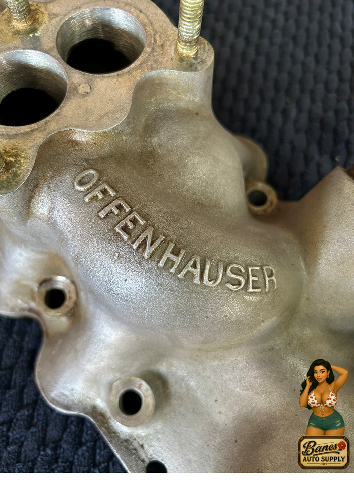 Ford Flathead V8 Offenhauser 2x2 Intake Manifold with Rebuilt Stromberg ...