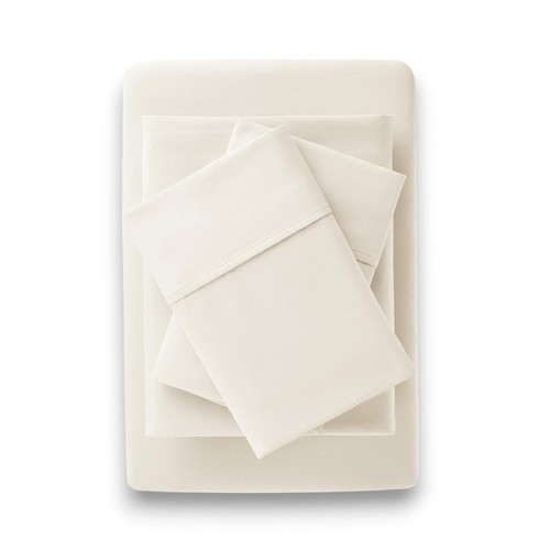 1000 Thread Count Queen 4 Pc Ivory Sheet Set 18 inch deep Pocket, Long ...