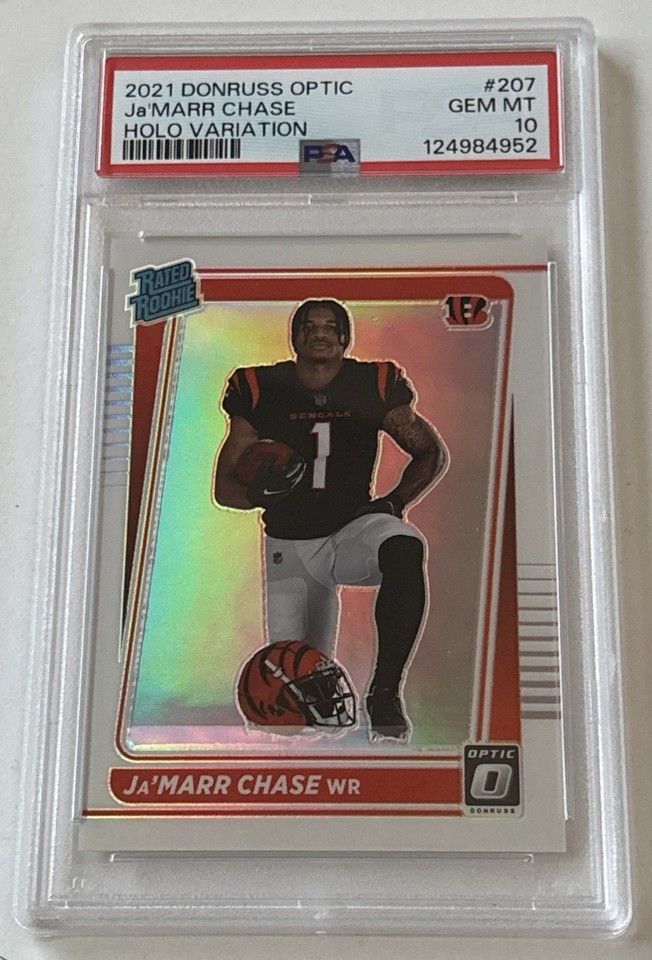 Jamar Chase RC 2021 Panini Donruss Optic - Holo Prizm Variation PSA 💎 ...