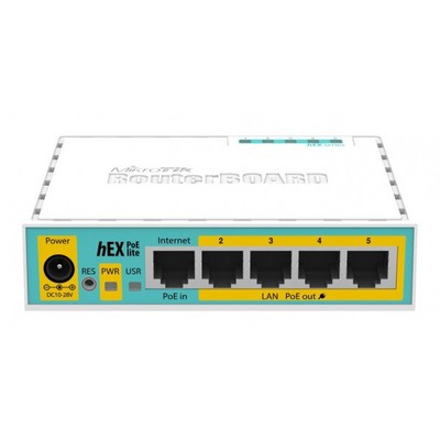 MIKROTIK ROUTERBOARD RB750UP R2 HEX POE LITE - 5xLAN POE, z RouterOS Lv ...