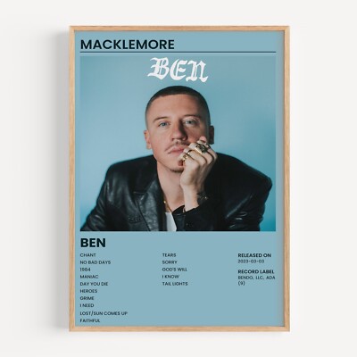 Macklemore - Ben Album Cover Wall Art Poster Print | eBay