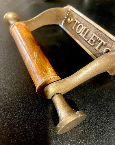 Antique Vintage- Brass Loo Roll Toilet Paper Holder Vintage Bathroom ...