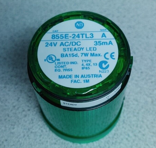 ALLEN-BRADLEY 855E-24TL3 GREEN STEADY LED 24VAC/DC 35mA NEW!! READ!! | eBay