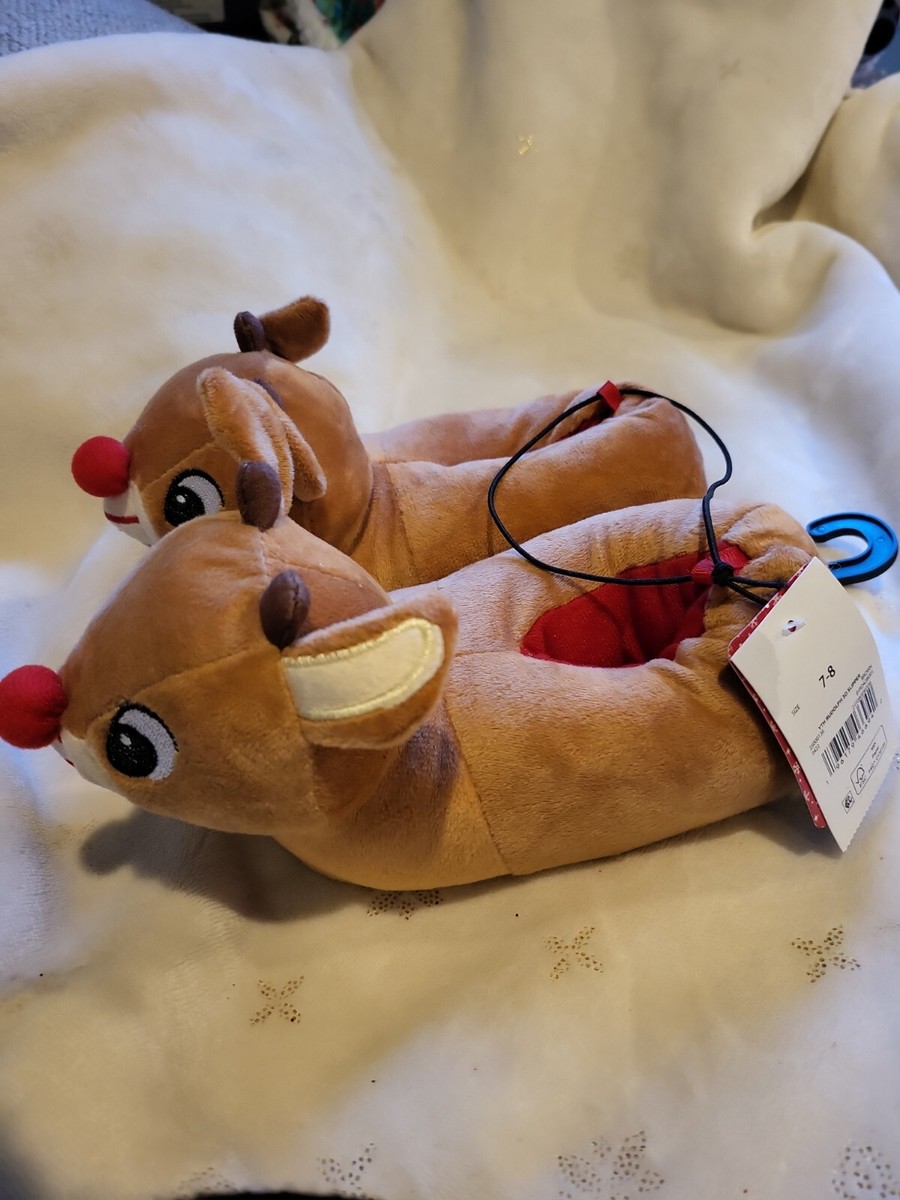 Rudolph The Red Nosed Reindeer Slippers WonderShop Brandclub