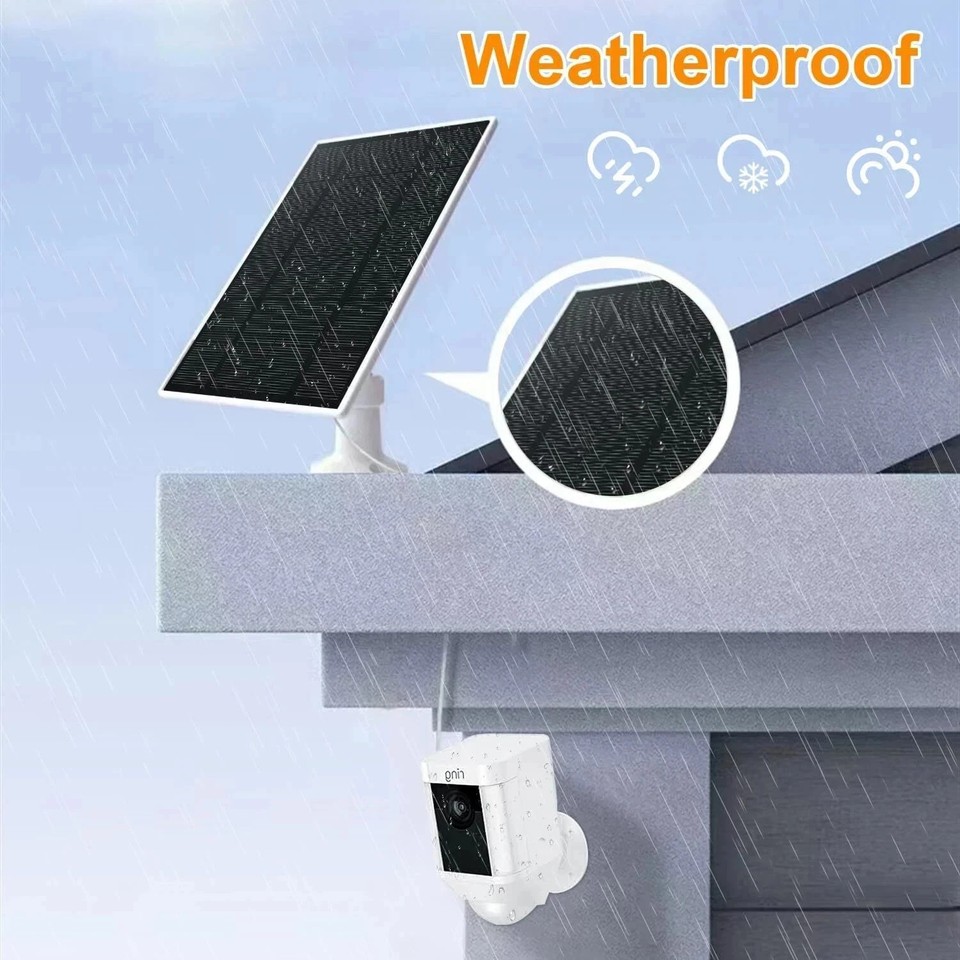 Ring Camera Solar Panel, Compatible with Ring Stick Up Cam Battery ...