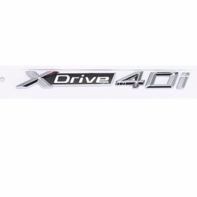 Chrome Black XDrive 40i Letter Rear Trunk Car Emblem Badge Decal FOR X3 ...