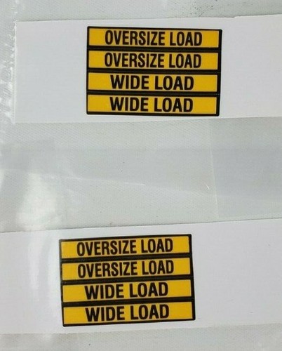 DCP First Gear 1/64 2 Sets of Oversize Wide Load Signs Stickers 8 Total ...