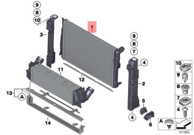 Genuine BMW F25 SUV Engine Cooling Radiator OEM 17118623366 | eBay
