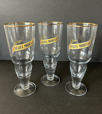3 Footed Negra Modelo Beer glasses. | eBay