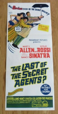 THE LAST OF THE SECRET AGENTS GENUINE 1966 CINEMA DAYBILL POSTER Nancy ...