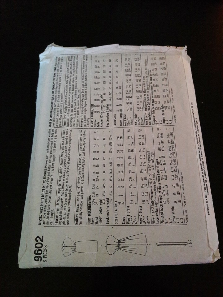 SIMPLICITY JIffy #9602 DRESS Pattern Size 6-14 Misses UNCUT | eBay