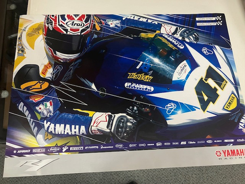 Yamaha R1 World Superbike Championship Nori Haga Approx 680mm x 482mm ...