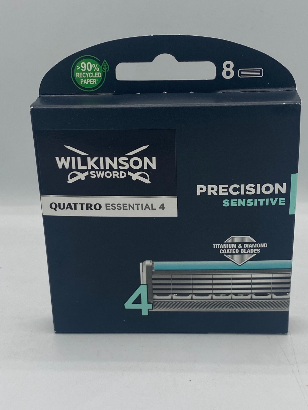 Wilkinson Sword Quattro Titanium Sensitive Razor Blades 8 pk x2 =16 ...