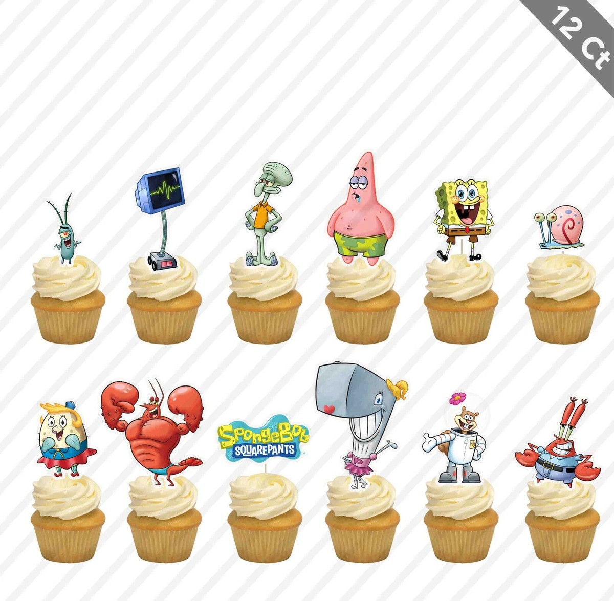 Spongebob Cupcake Toppers