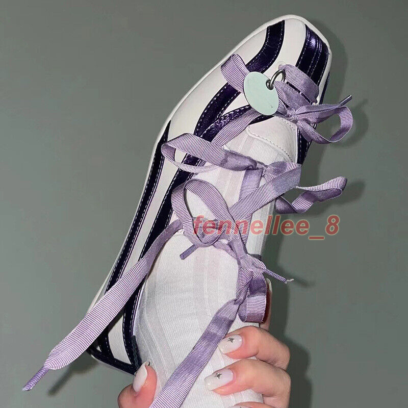 Women Flat Ballet Bowling Shoes Bowknot Loafers Shoes Flat Mary Jane ...