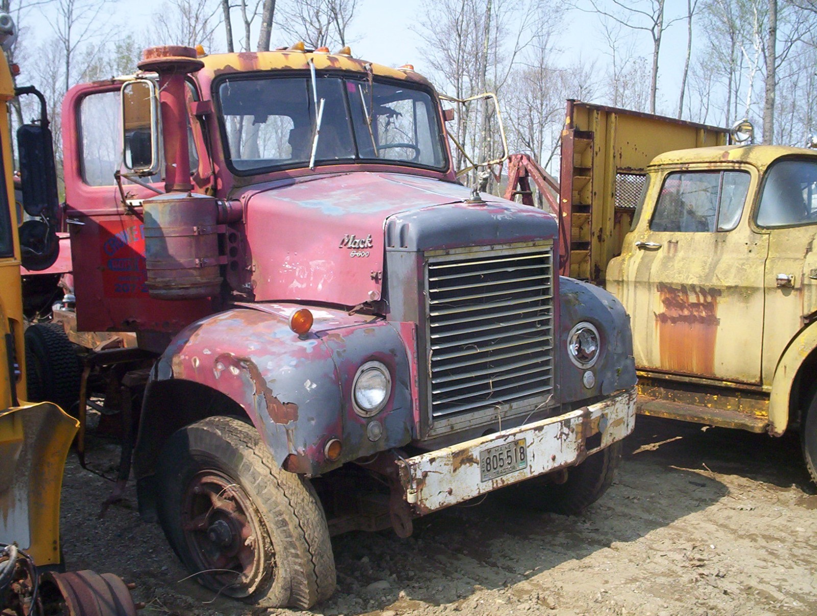 Mack C600 single axle tractor 5th wheel rare style patina rat rod 1963 ...