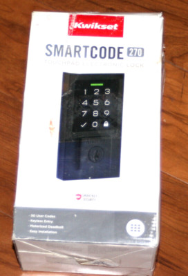 Kwikset 9270CNT-S SmartCode 270 Deadbolt 50 Users, Keyless Entry New ...