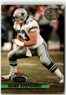 1993 Stadium Club #476 Mark Stepnoski Super Bowl XXVIII Super Teams ...