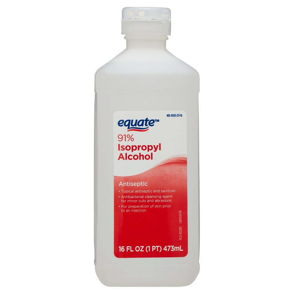 Equate 91% Isopropyl Alcohol Liquid Antiseptic, 16 fl oz (4 Pack ) | eBay