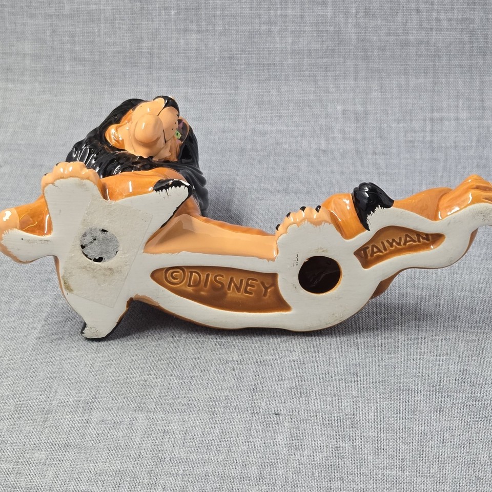 Lion King Disney Ceramic Figurine Set Simba Cub Scar - 2 Vintage ...