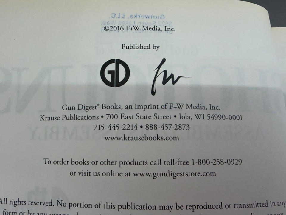 Gun Digest Book of Shotguns Assembly/Disassembly - 4th Edition 2016 | eBay