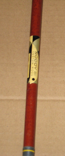 Vintage RODDY Built Custom Rod 7'6" 2PC Fly Rod #172 Metal Handle Cork ...