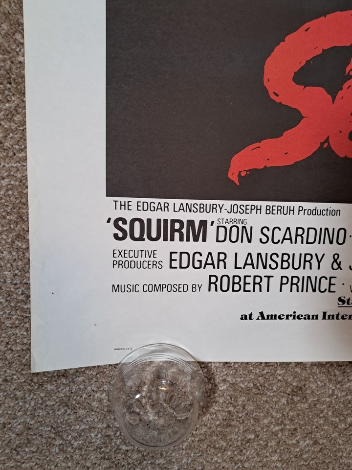 SQUIRM Original - 1976 Rolled, Horror Subway Movie Poster 29X43 Gothic ...